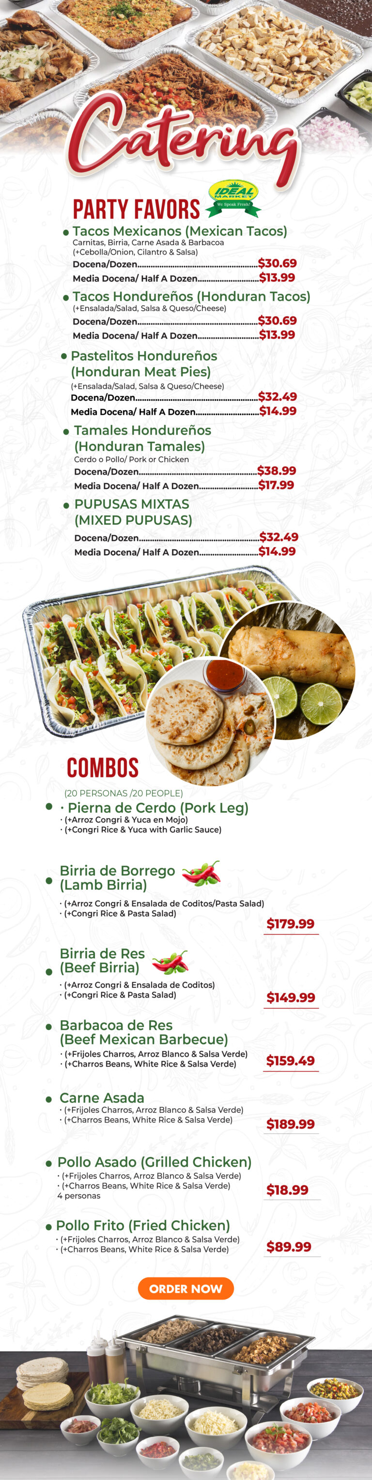Catering Menu | Ideal Market