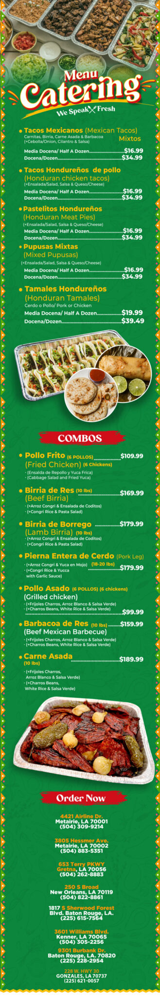 Catering Menu | Ideal Market