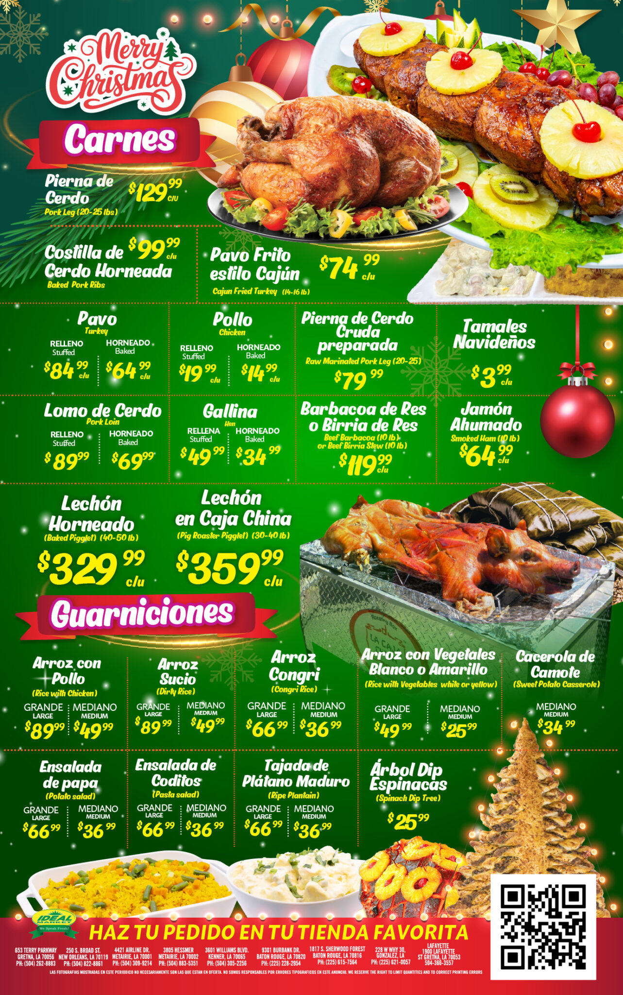 Christmas Menu | Ideal Market